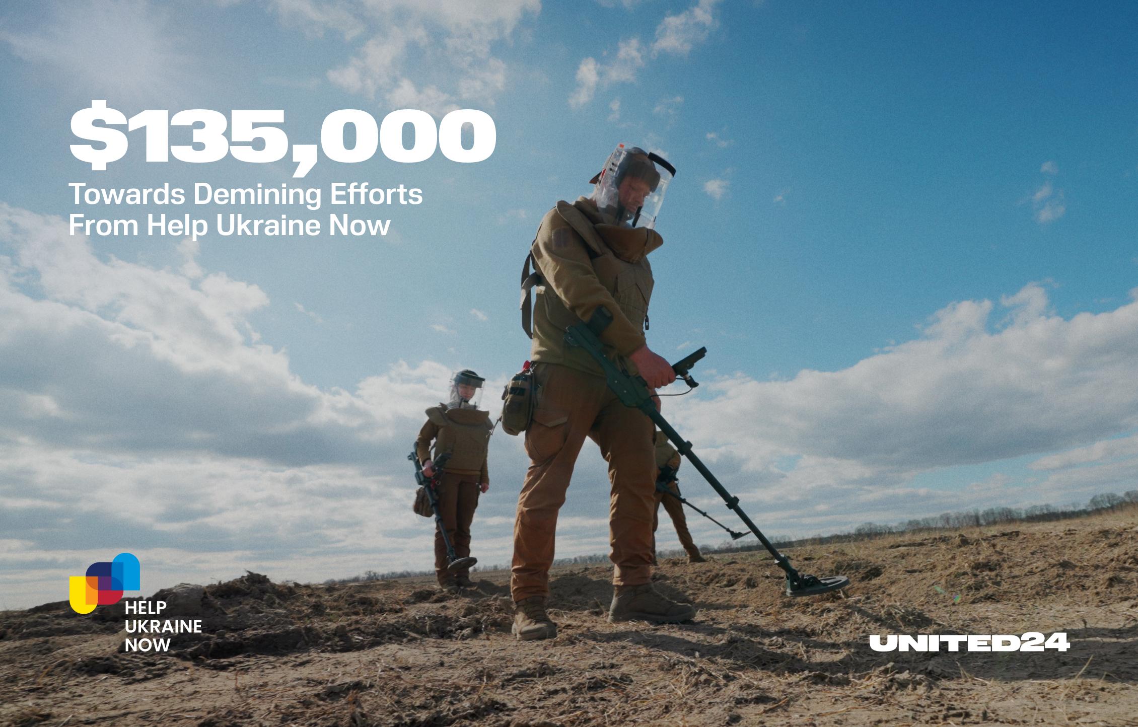 The non-profit organization, Help Ukraine Now, has donated $135,000 ...